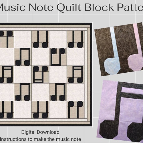 Piano keyboard Quilt Block PDF Pattern - Etsy