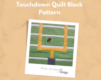 Football Quilt Block PDF Pattern | Etsy