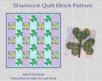 Lucky Clover Quilt Block PDF Pattern - Etsy