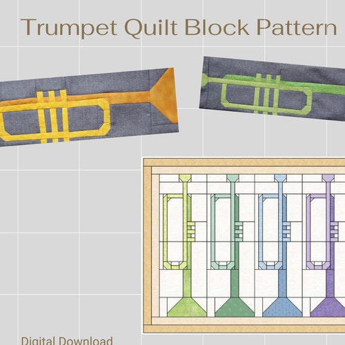 Music Note Quilt Block Pdf Pattern - Etsy