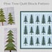 Pine Tree Forest Quilt Block Pdf Pattern - Etsy