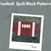 Football Quilt Block PDF Pattern - Etsy
