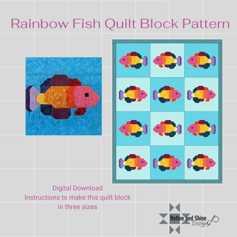 Fish Quilt Block - Etsy