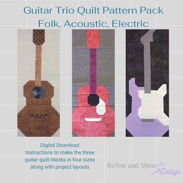 Guitar Quilt Pattern - Etsy