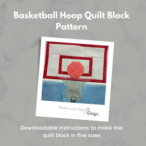 Basketball Hoop Quilt Block PDF Pattern - Etsy