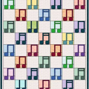 Music Note Quilt Block Pdf Pattern - Etsy