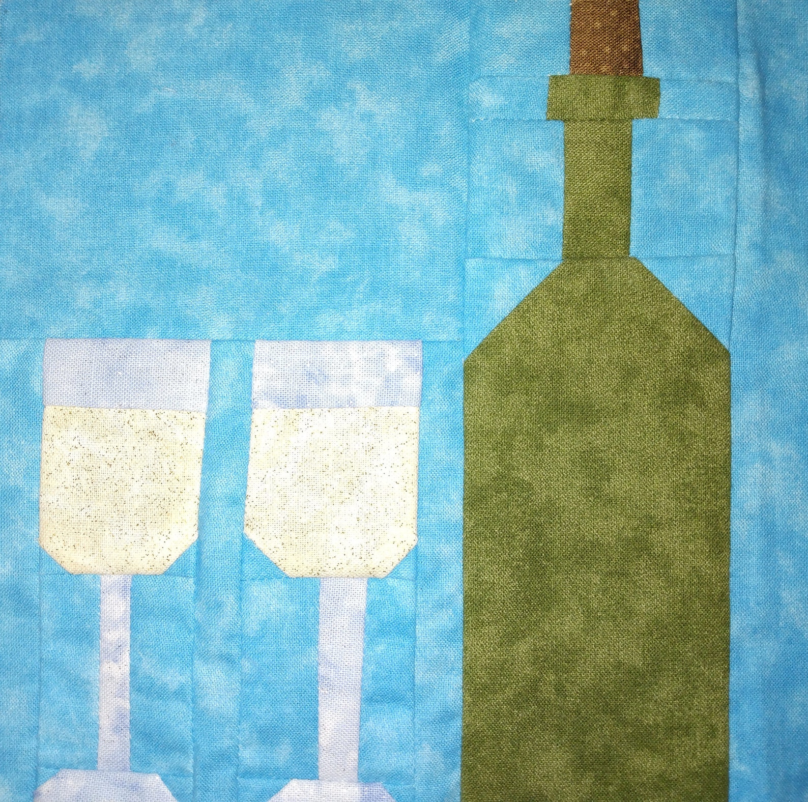 Wine for Two Quilt Block PDF Pattern - Etsy