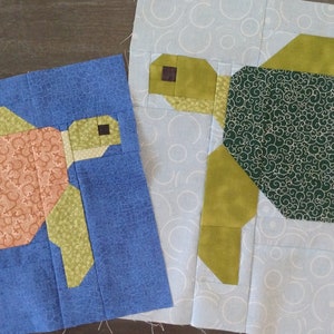 Sea Turtle Quilt Block Pdf Pattern - Etsy