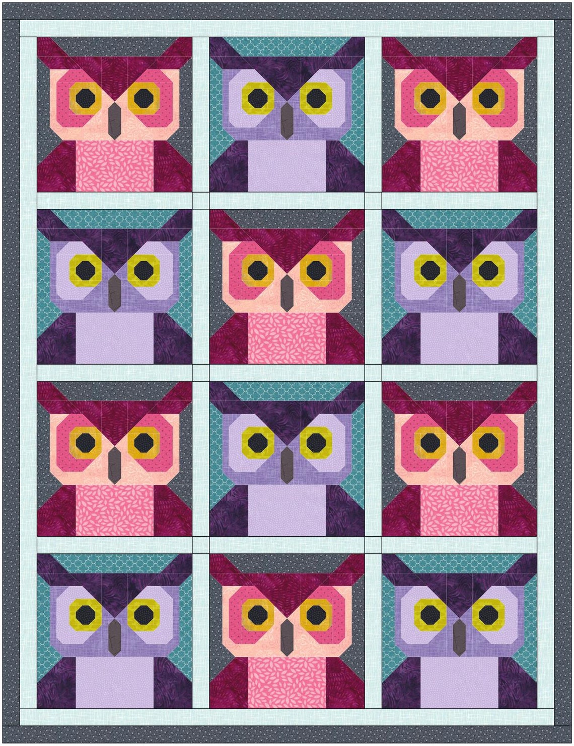 Owl Quilt Block Pdf Pattern - Etsy