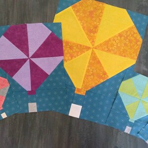 Hot Air Balloon Quilt Block PDF Pattern - Etsy