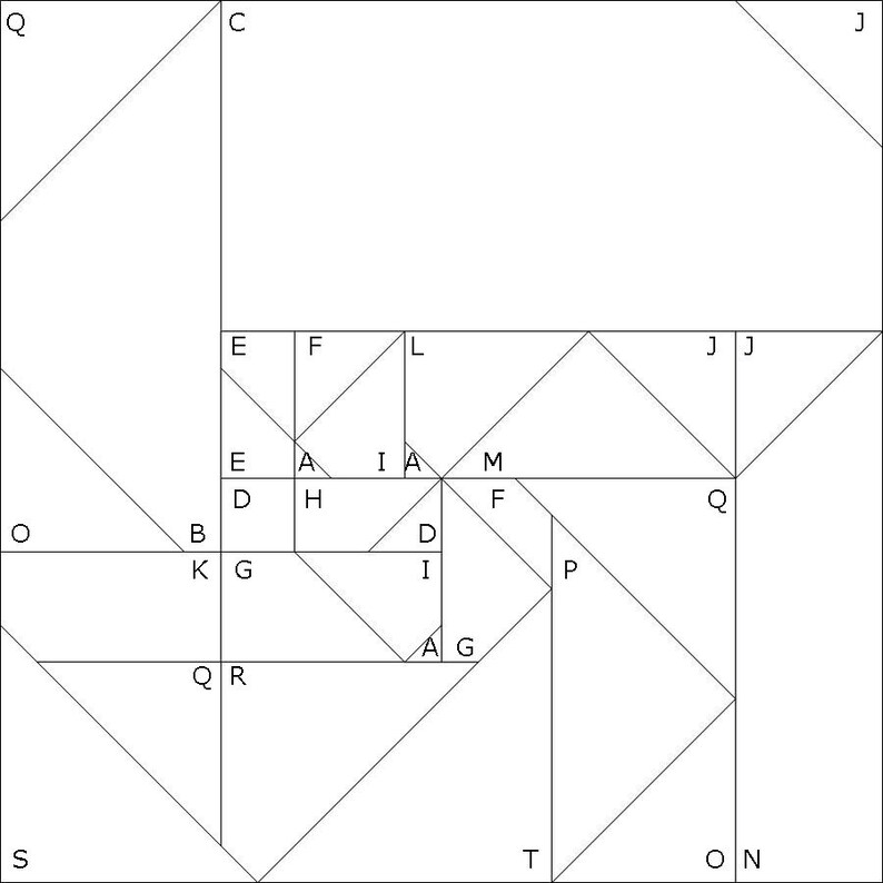 Nautilus Shell Quilt Block Pdf Pattern - Etsy