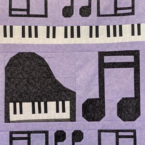 Piano and Music Note Quilt Pattern Pack - Etsy