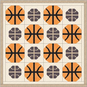 Basketball Quilt Block PDF Pattern - Etsy