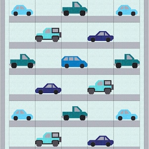 Automobile Quilt Block Pattern Pack. Instant Download of 5 Vehicle ...
