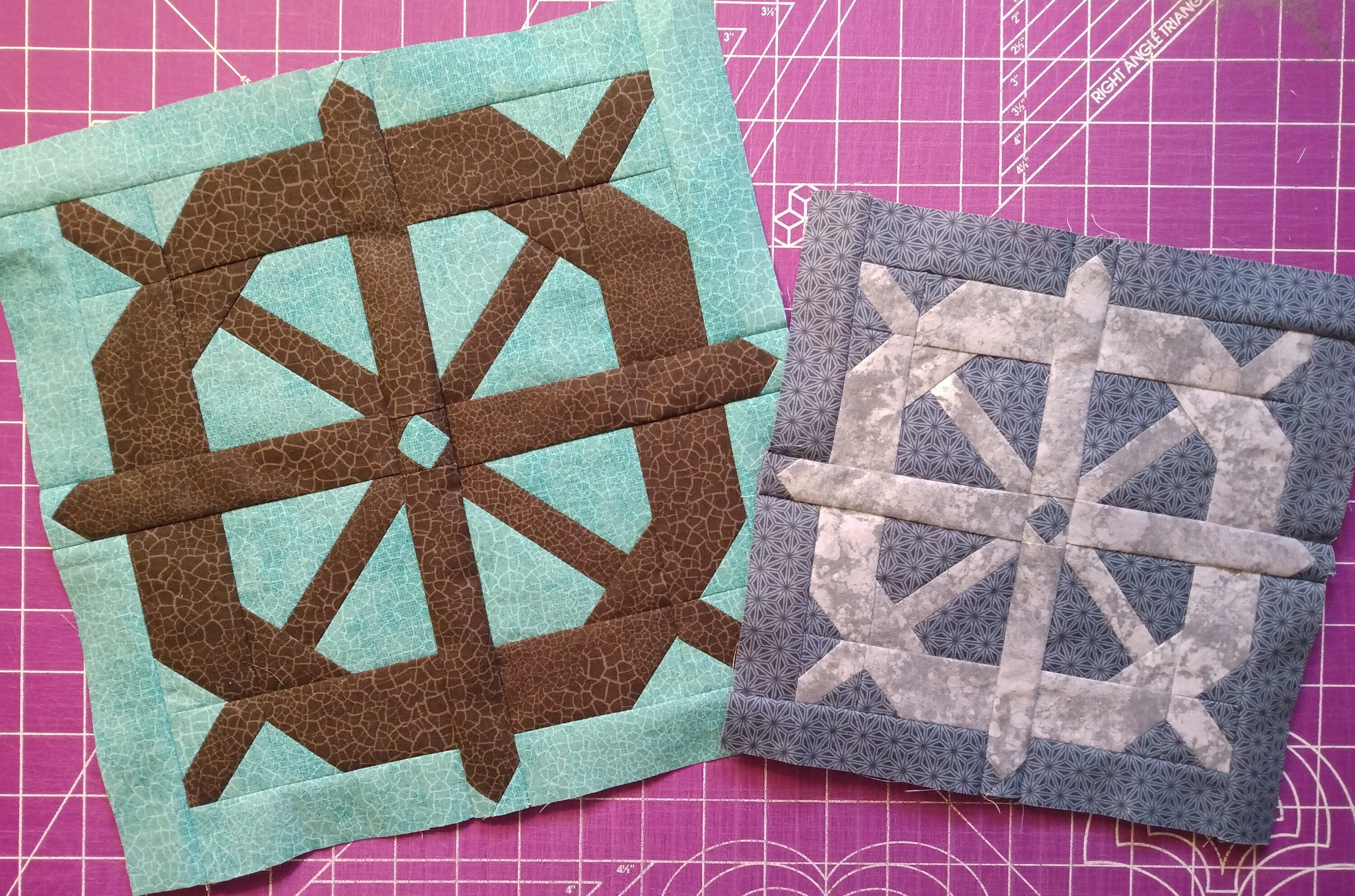 Helm (ship Steering Wheel) Quilt Block PDF Pattern - Etsy