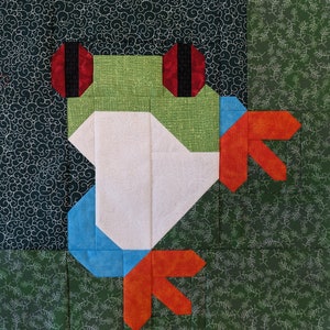 Tree Frog Quilt Block Pdf Pattern - Etsy