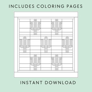 Desert Saguaro Cactus Quilt Block Pdf Pattern - Etsy