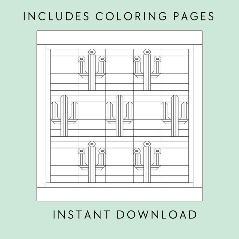 Desert Saguaro Cactus Quilt Block Pdf Pattern - Etsy