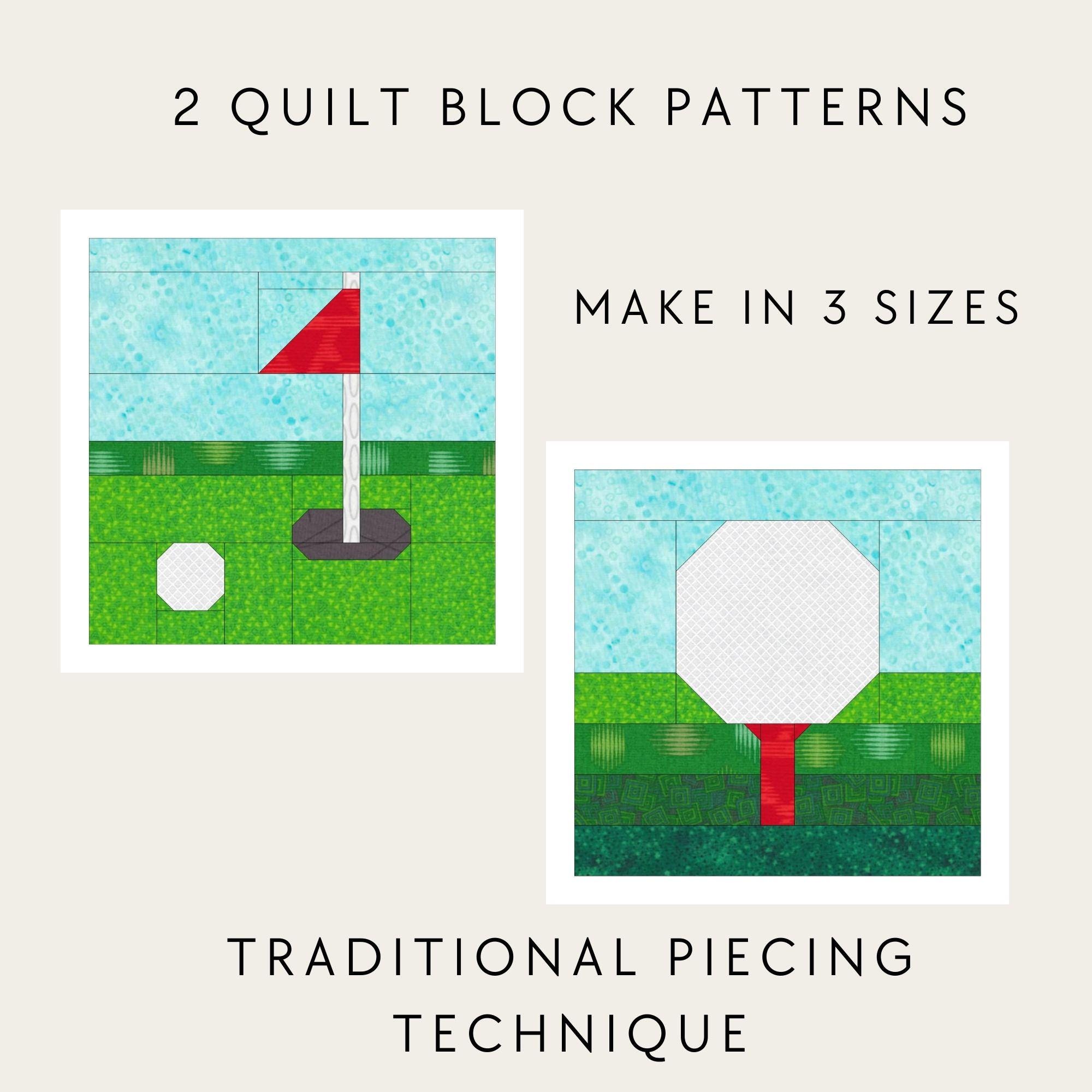 Golf Quilt Block Pdf Pattern - Etsy