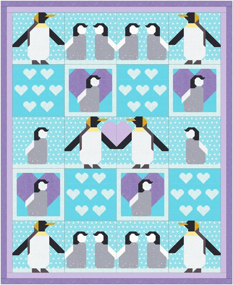 Penguin Love Quilt Pattern Pack Downloadable Pdf Instructions | Etsy