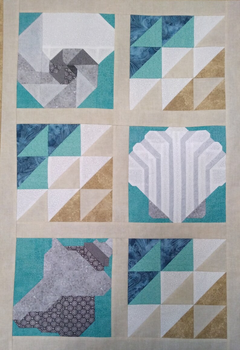 Seashell Sampler Quilt Pattern Pack - Etsy