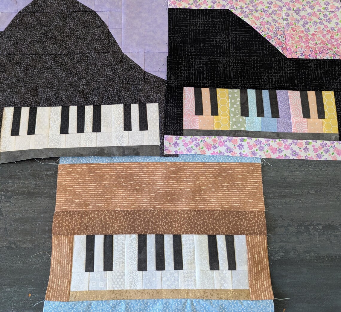 Piano (keyboard) Quilt Block PDF Pattern - Etsy