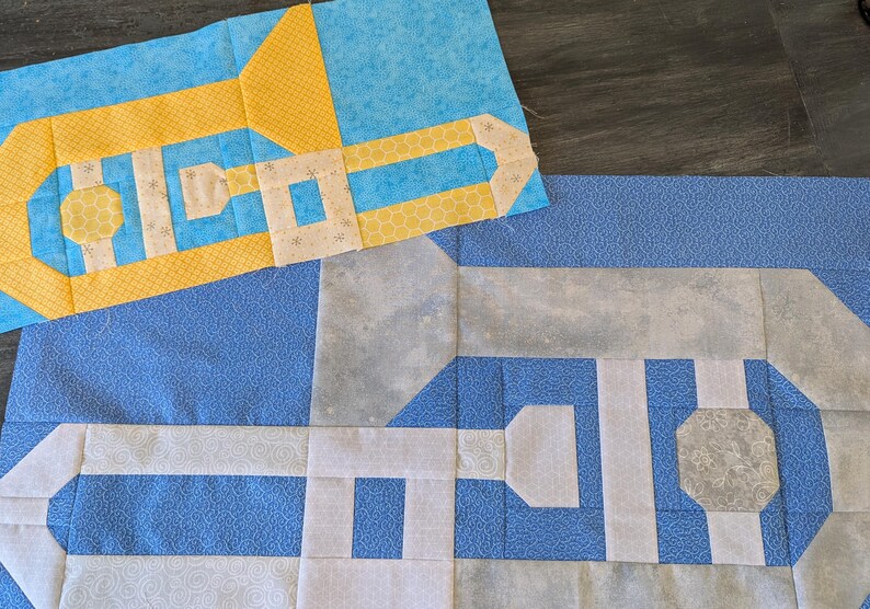 Trombone Quilt Block PDF Pattern Musical Instrument Instant Download - Etsy