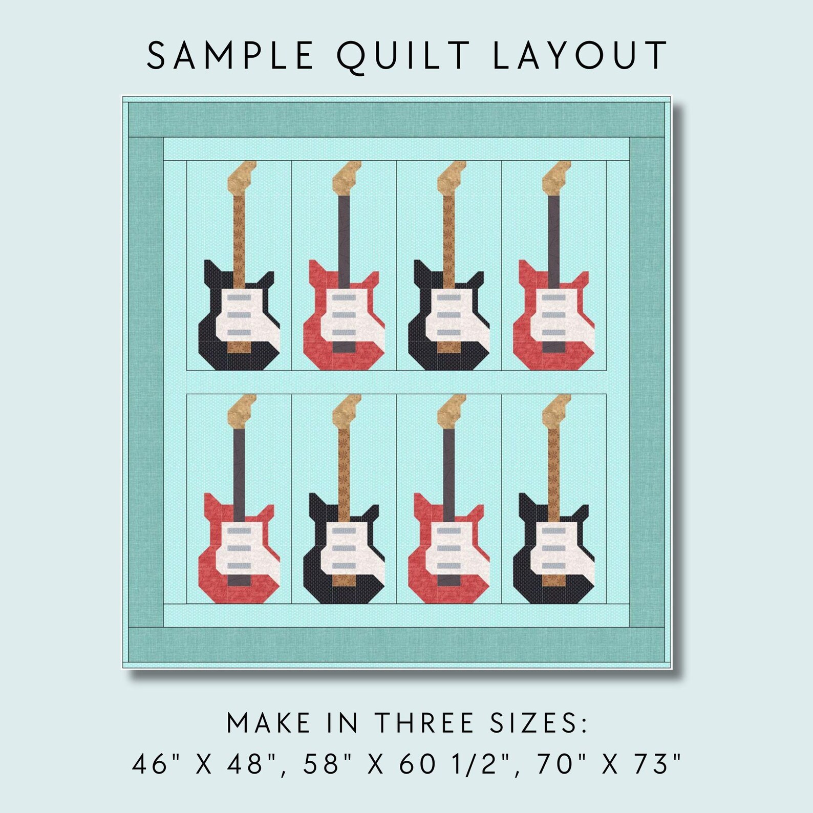 Electric Guitar Quilt Block PDF Pattern - Etsy