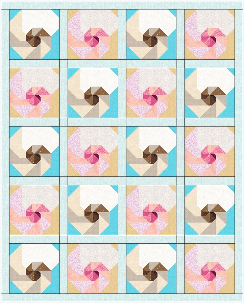 Nautilus Shell Quilt Block Pdf Pattern - Etsy