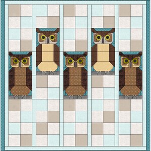 Owl Quilt Block Pdf Pattern - Etsy