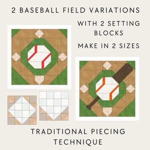 Baseball Fan Quilt Pattern Pack, Instant Download, Ball and Homerun ...