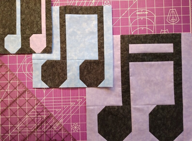 Piano and Music Note Quilt Pattern Pack - Etsy