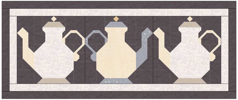 Teapot Quilt Block Downloadable PDF Pattern - Etsy