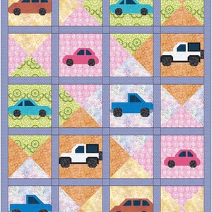 Automobile Quilt Block Pattern Pack. Instant Download of 5 Vehicle ...