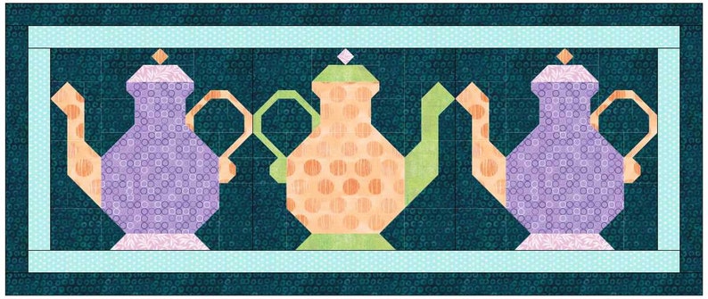 Teapot Quilt Block Downloadable PDF Pattern - Etsy