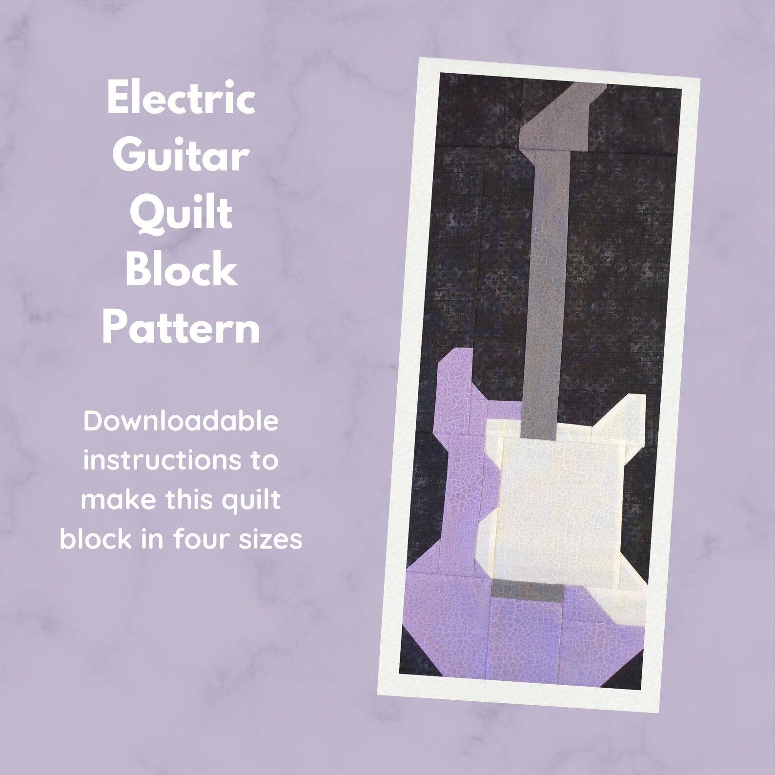 Electric Guitar Quilt Block PDF Pattern - Etsy
