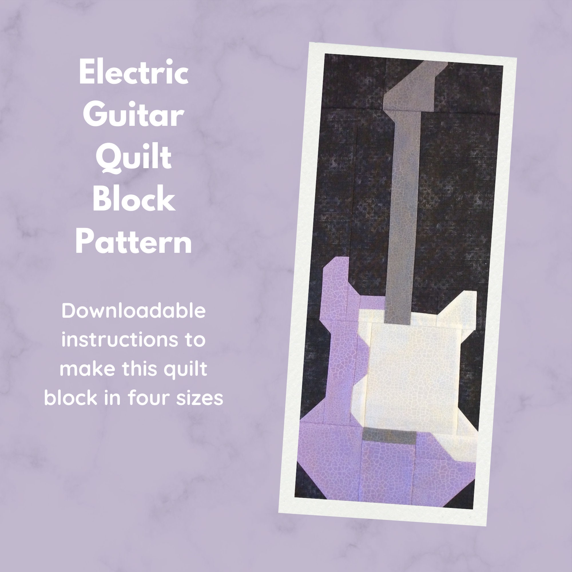 Electric Guitar Quilt Block PDF Pattern - Etsy