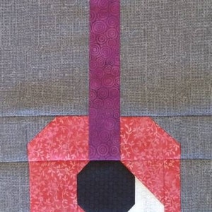 Acoustic Guitar Quilt Block PDF Pattern - Etsy