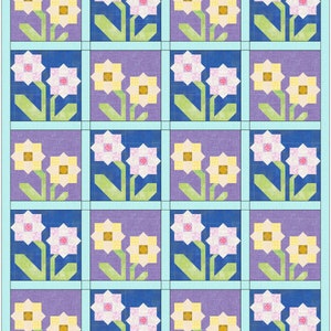 Spring Flower Quilt Block Pdf Pattern - Etsy