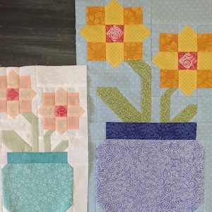 Spring Flower Quilt Block Pdf Pattern - Etsy