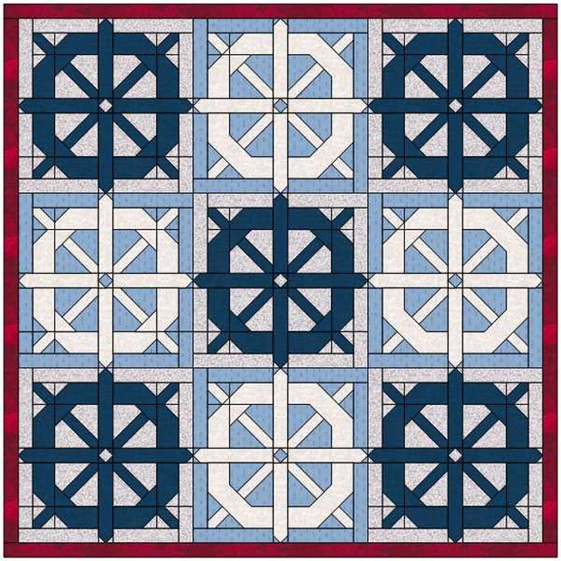 Helm ship Steering Wheel Quilt Block PDF Pattern - Etsy