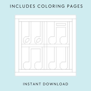 Music Note Quilt Block Pdf Pattern - Etsy