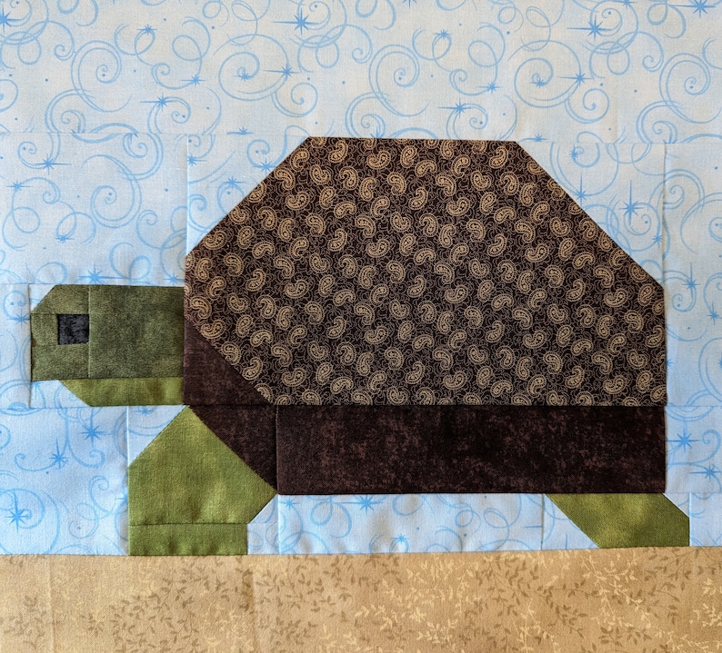 Tortoise Turtle Quilt Block Pdf Pattern - Etsy