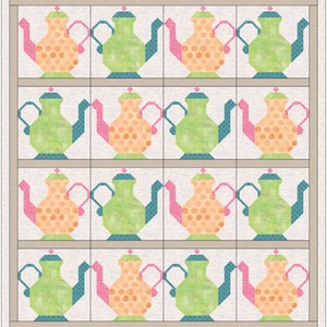 Teapot Quilt Block Downloadable PDF Pattern - Etsy