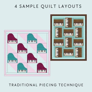 Piano (keyboard) Quilt Block PDF Pattern - Etsy