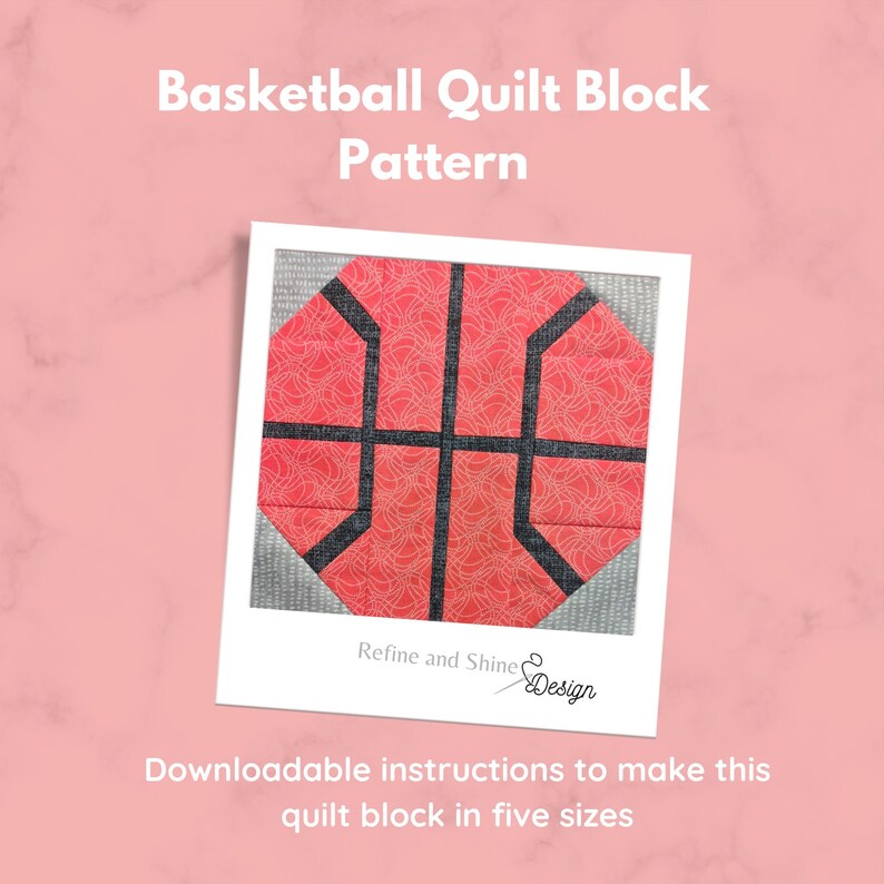 Basketball Quilt Block PDF Pattern - Etsy