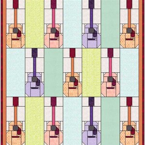 Guitar Trio, Acoustic, Folk, Electric Guitar Quilt Block PDF Patterns ...