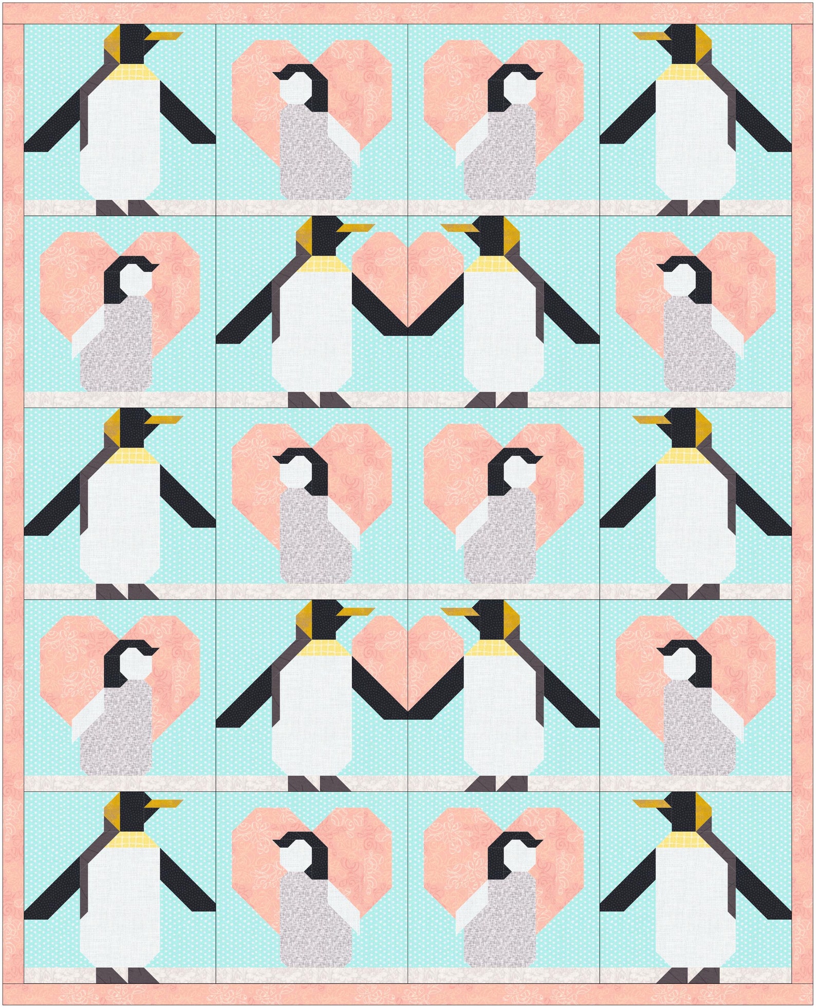 Penguin Love Quilt Pattern Pack Downloadable Pdf Instructions | Etsy