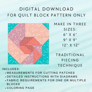 Nautilus Shell Quilt Block Pdf Pattern - Etsy