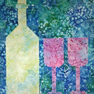 Wine for Two Quilt Block PDF Pattern - Etsy